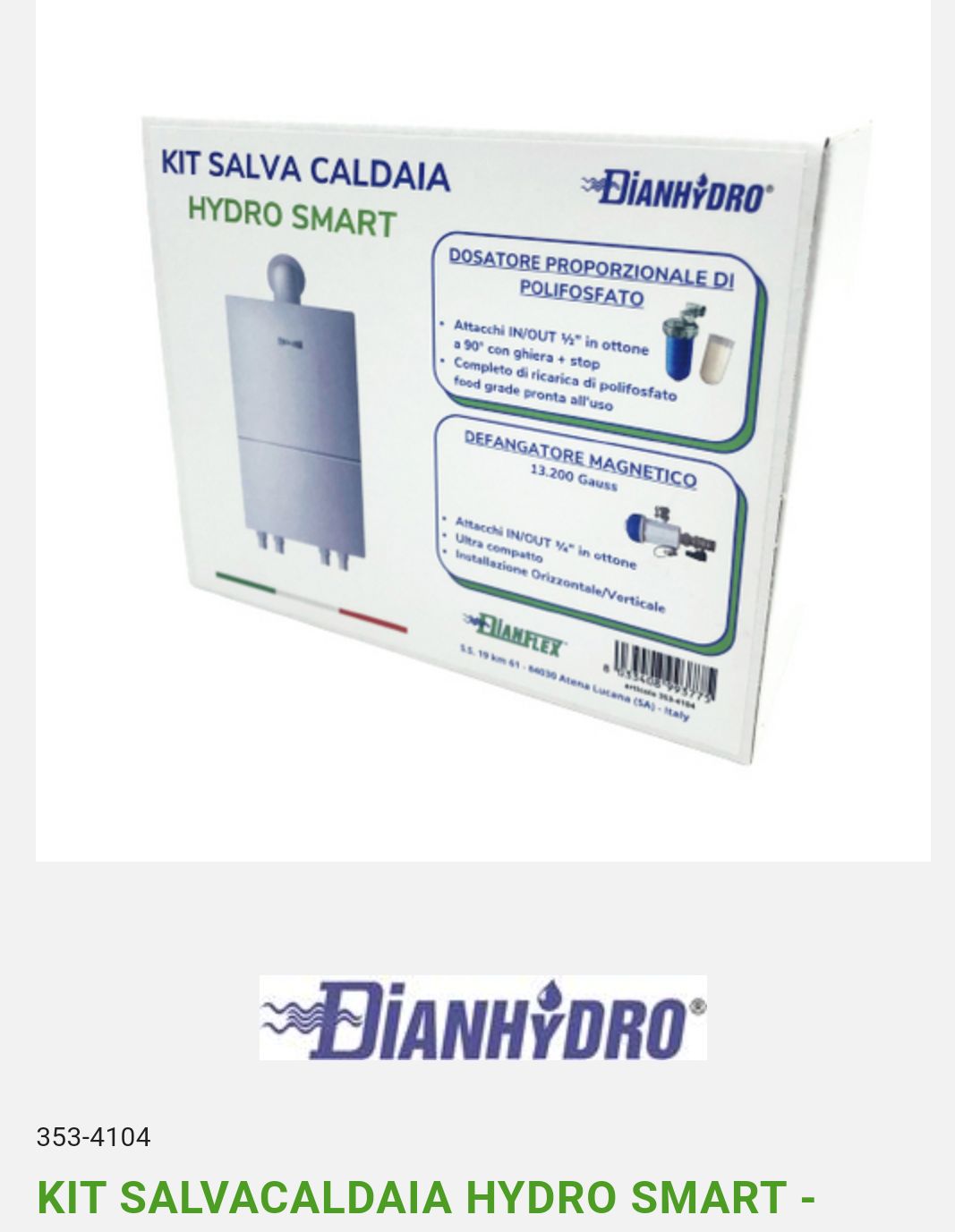 Kit Salvacaldaia Defangatore – Sodano Ceram Styling s.r.l