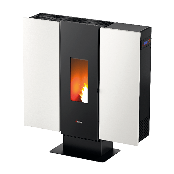Wall Plus 10 Metallo Bianco Stufa a Pellet 10 Kw Canalizzata Ad Aria C ...