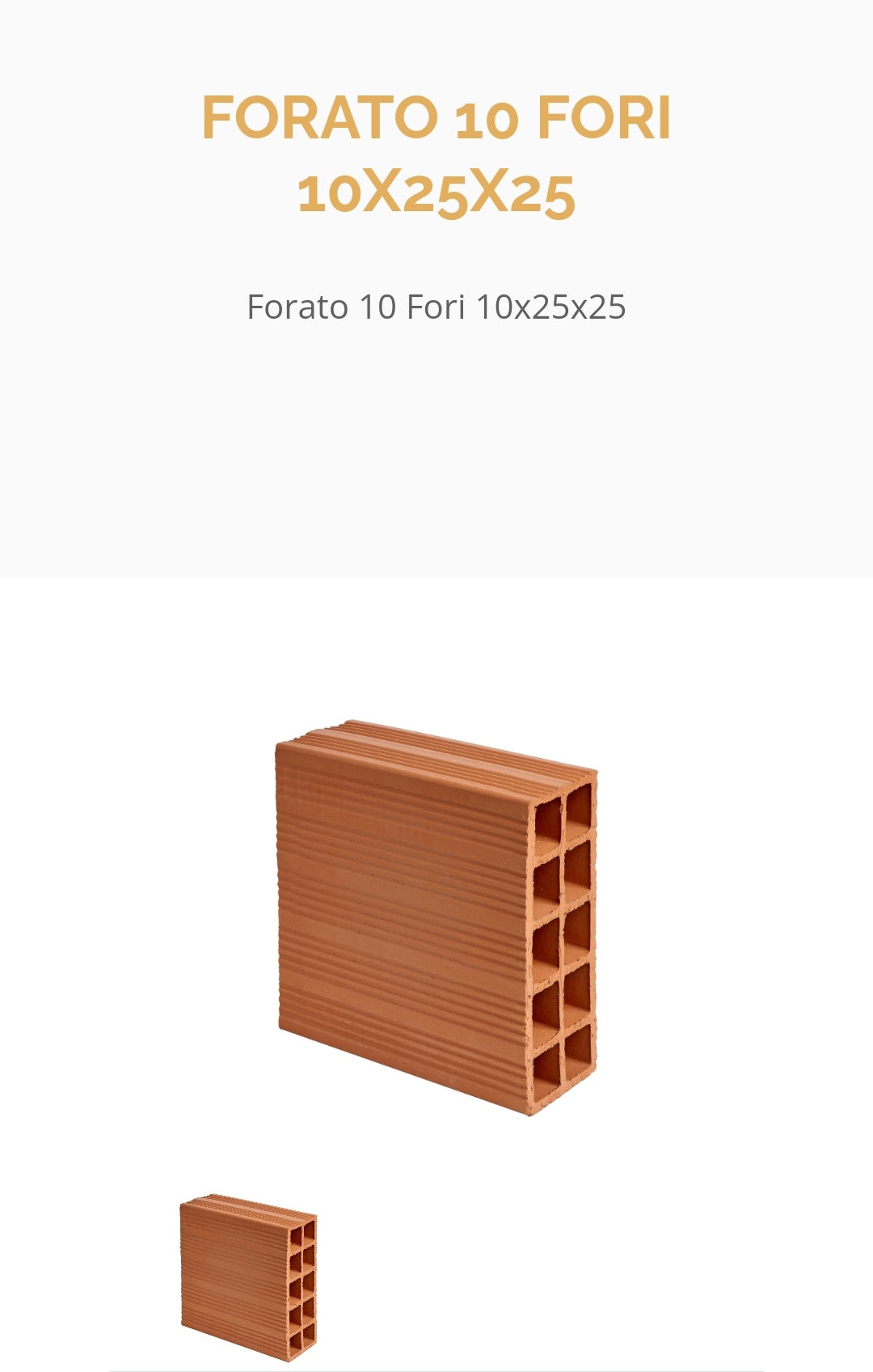 Forato 10x25x25 Fbm – Sodano Ceram Styling s.r.l