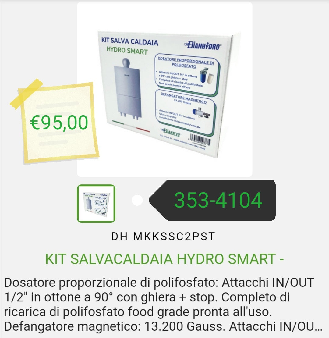 Kit Salvacaldaia Defangatore – SCS s.r.l